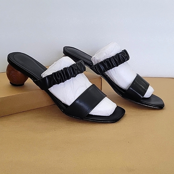Shoes | Womens Abnormal Heel Sandals Semi Square Toe Shoes Spherical ...